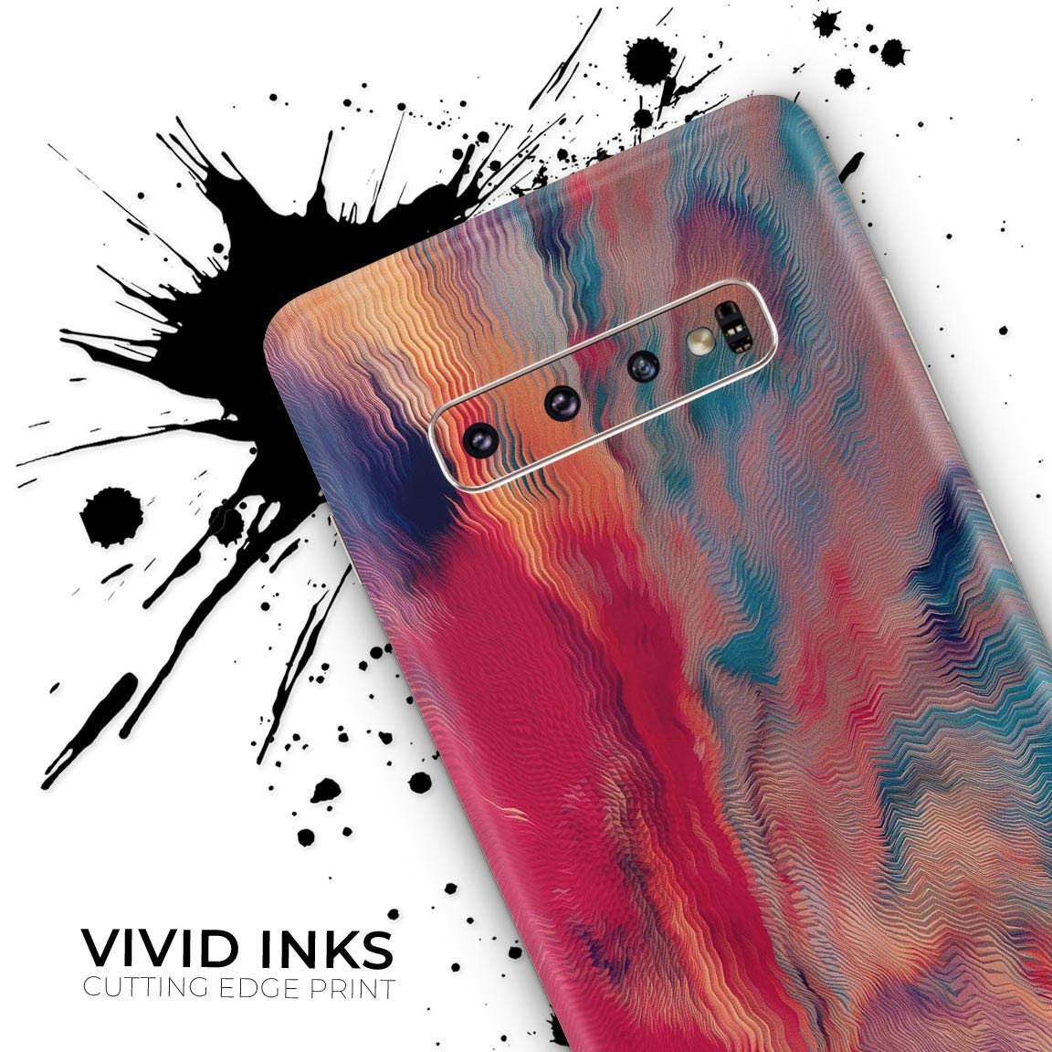 DesignSkinz Liquid Abstract Paint Remix V78 Protective Vinyl Decal Wrap Skin Cover Compatible with The Samsung Galaxy S20 (Screen Trim & Back Glass Skin)