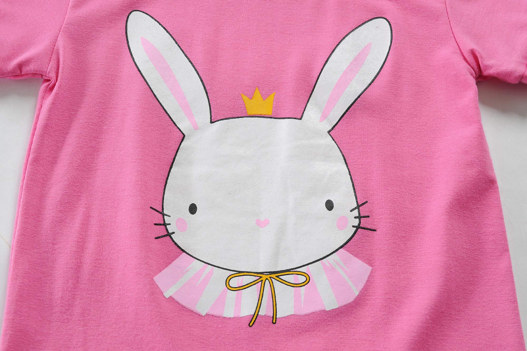 Little Girls Pajama Cute Rabbit Pjs Cotton Summer Short Sets Toddler Pjs Clothes Size 4t 5t