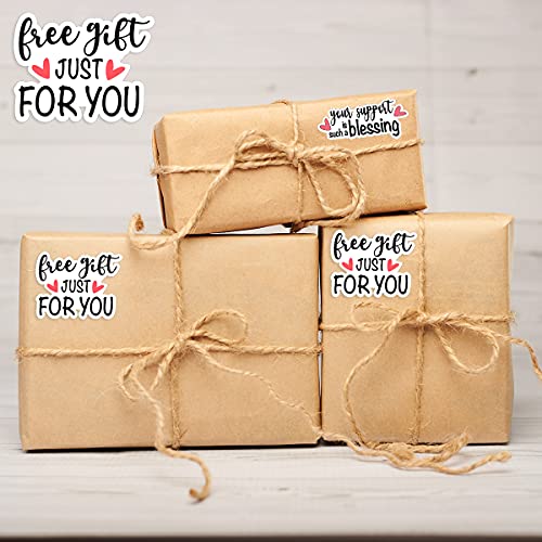Wailozco 1.5'' Gift Just for You Stickers,Thank You Stickers,Handmade Stickers,Business Stickers,Envelopes Stickers for Online Retailers,Handmade Goods,Small Business,500 Labels Per Roll