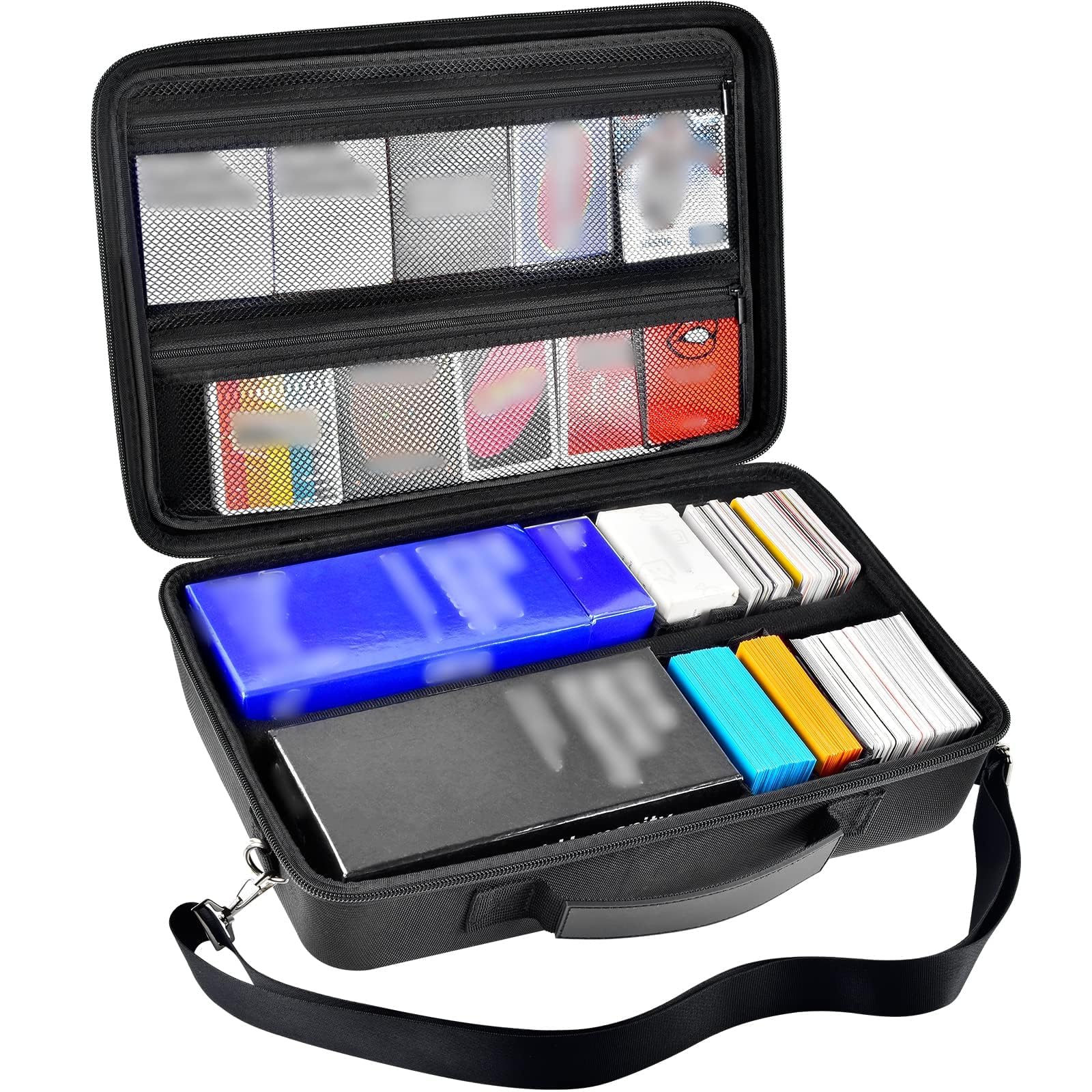 ALLPRIMO Trading Card Case Storage Box for 2700+ Cards. Deck Boxes Travel Organizer Holder Compatible with TCG/for Topps Baseball Sports/for C.A.H/for UNO/for MTG/for Yu-Gi-Oh Games -Black