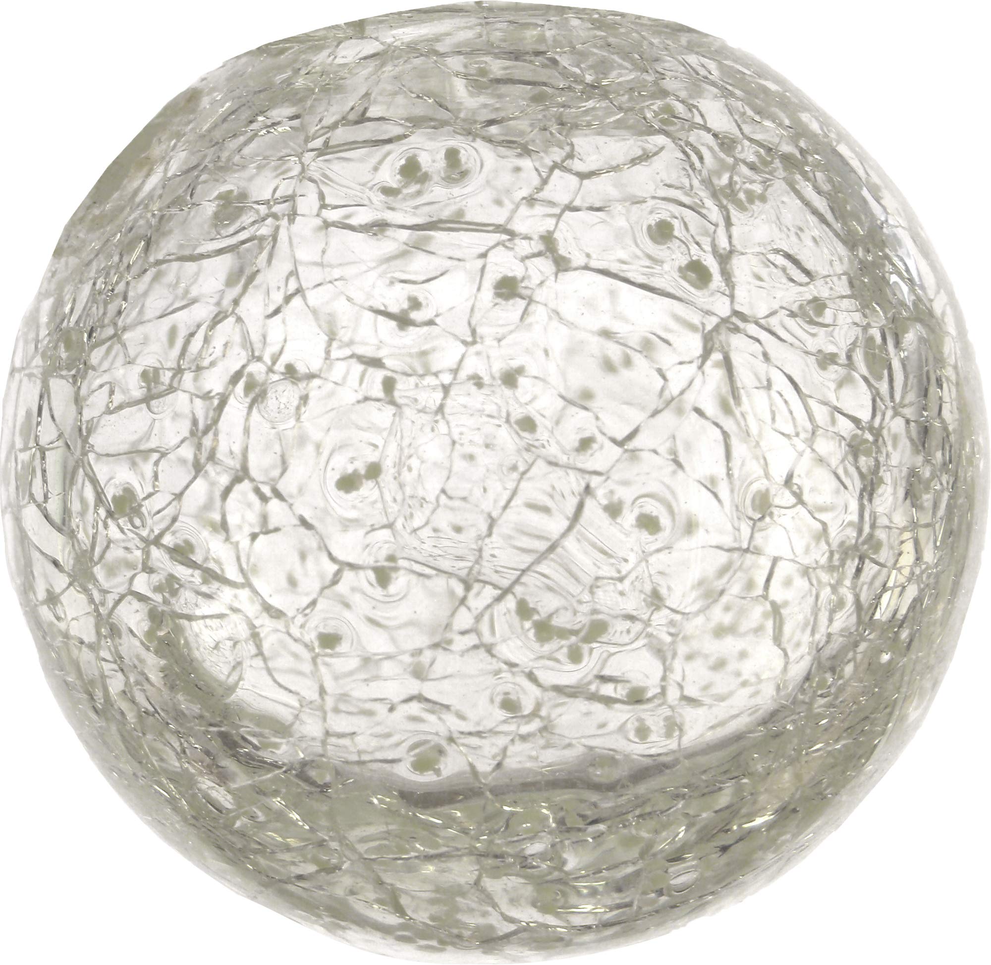 Allsop Home and Garden 29506 Aurora Glow Handblown Glass Solar String Lights, (6) Hand-blown Artisan Globes with Copper Hanging Hooks, Weather-Resistant for Year-Round Outdoor Use, (Clear with White LED)
