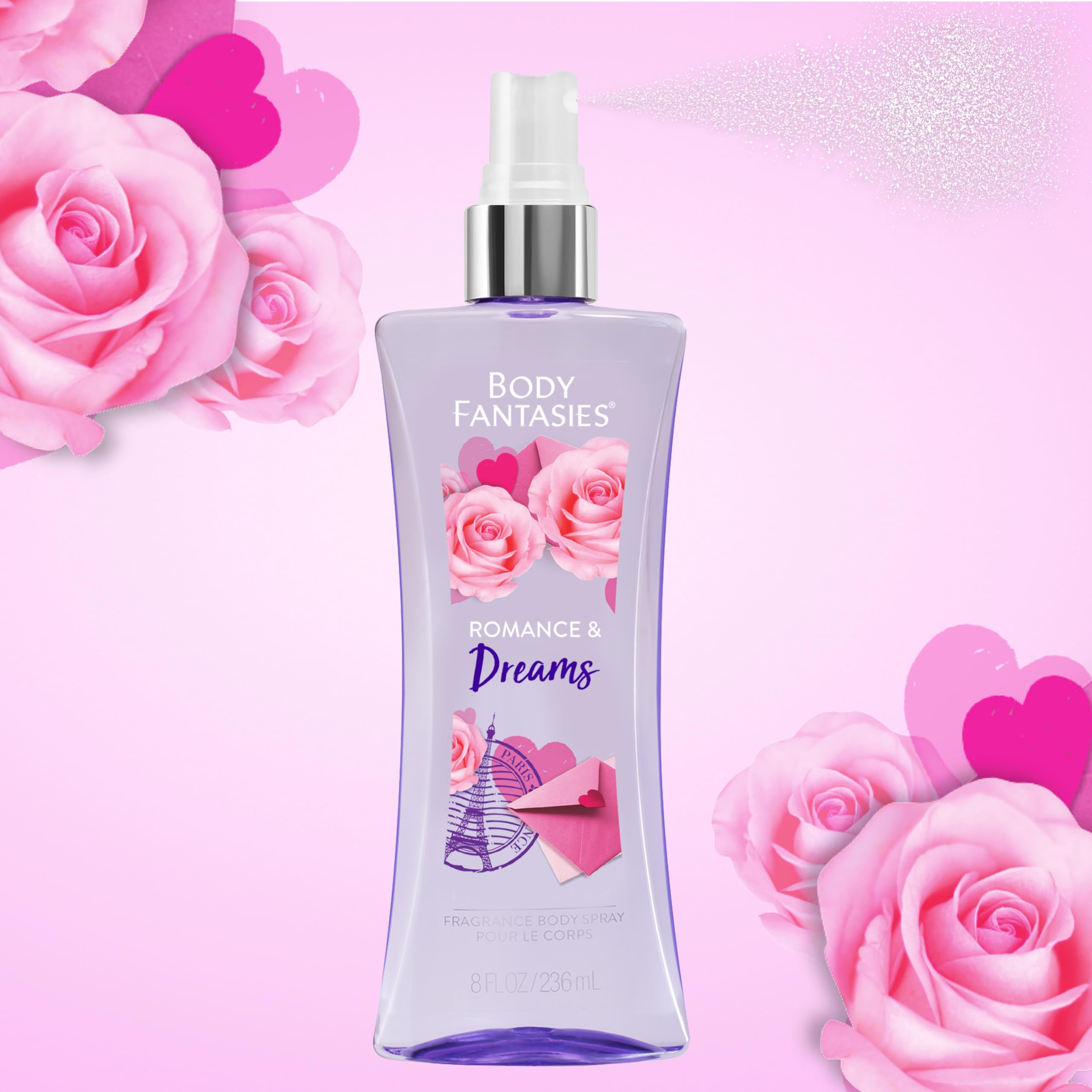 Body Fantasies Signature Fragrance Body Spray, Romance and Dreams, 8 Fluid Ounce