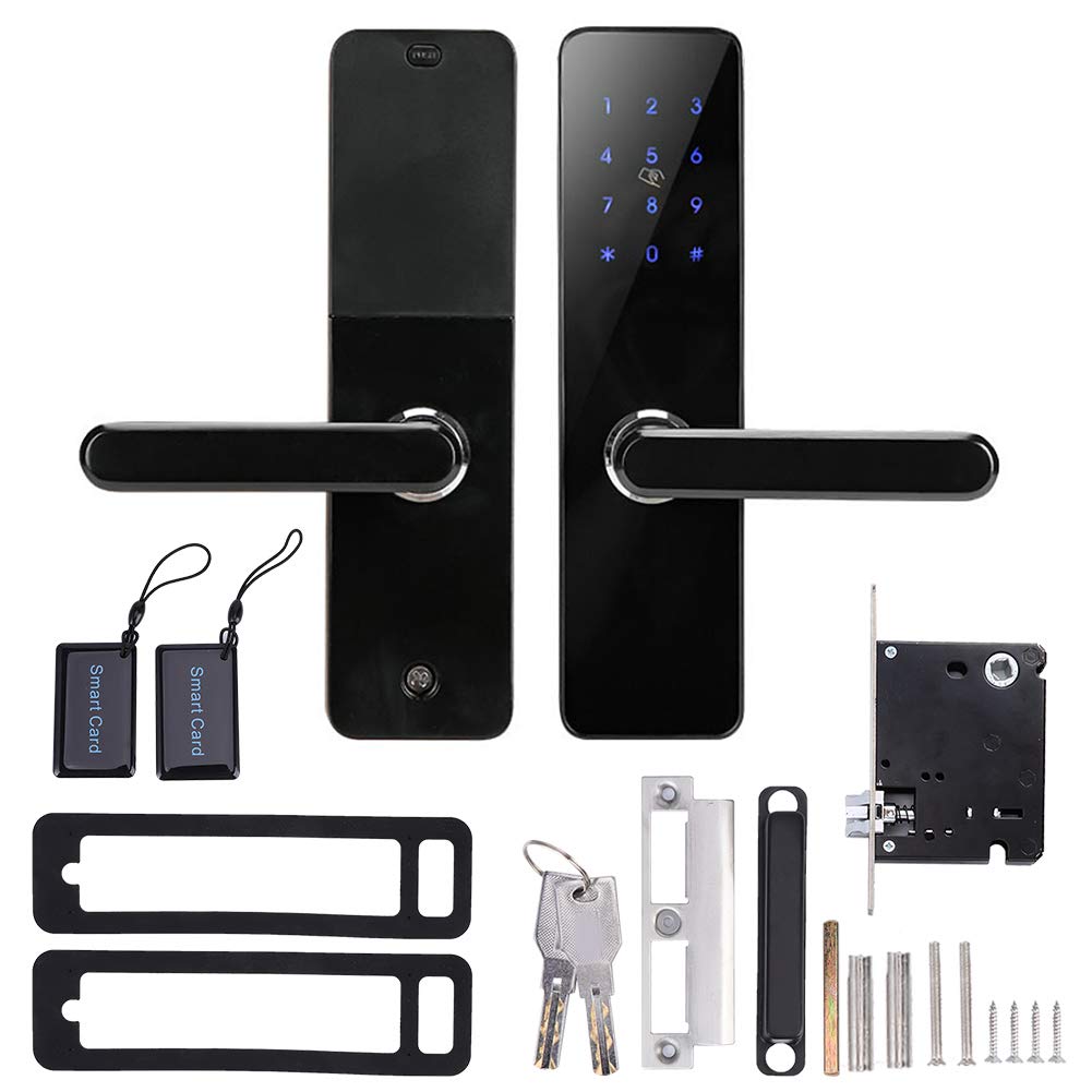 4in1 Keyless Entry Smart Door Lock, Digital Smart Door Lock APP Cards Password Keypad for Amazon for Google Home Voice Control