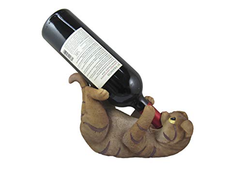 DWK Cat Wine Bottle Holder | Kitchen Countertop Decor | Wine Holders | Vineras para Poner Botellas en Casa | Red Wine Storage | Wine Accessories Storage -Scottish Fold Cat