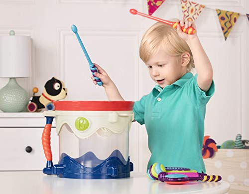 B. toys β Musical Drum- 7 Instruments Toy Drum Kit- Drumroll Please- Musical Toys for Kids 18 months + (7-Pcs)