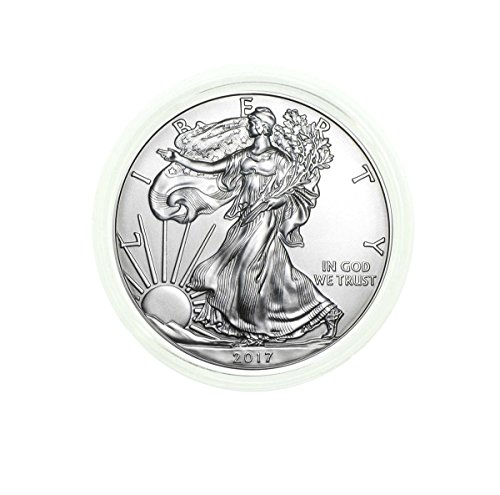 2017-1 oz American Silver Eagle FREE Plastic Protective Holder .999 Fine Silver with our Certificate of Authenticity Dollar Uncirculated Us Mint