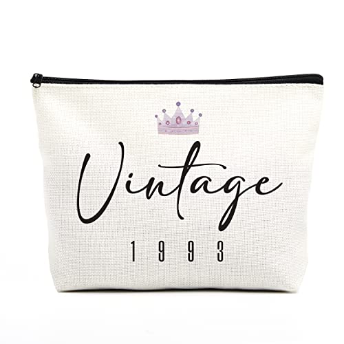 30th Birthday Gifts for Her Makeup Bag 30th Birthday Decorations for Women Boho Crown 30 Year Old Birthday Gifts for Women Birthday Party Favors for Her Female Daughter Friend Sister Vintage 1993