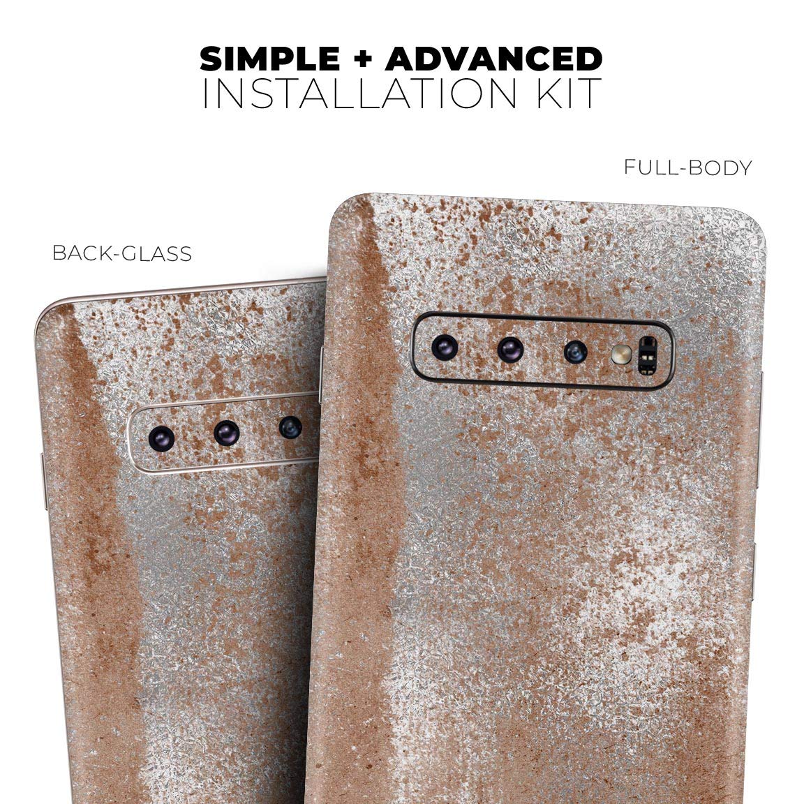 DesignSkinz Distressed Silver Texture v1 Protective Vinyl Decal Wrap Skin Cover Compatible with The Samsung Galaxy S20 (Screen Trim & Back Glass Skin)