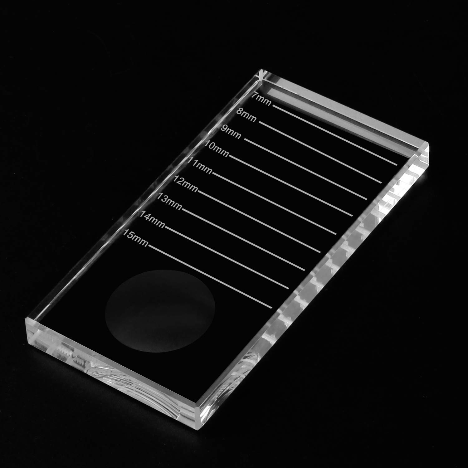 2-In-1 Eyelash Extensions Tray, Crystal Glass Lashes Adhesive Glue Stand Pallet Holder for Eyelash Extensions(Square)