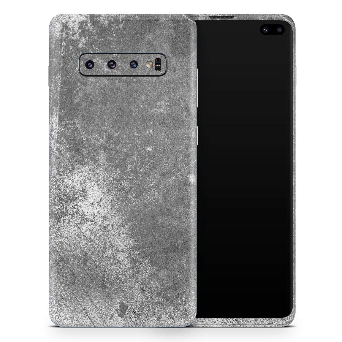 DesignSkinz Distressed Silver Texture v2 Protective Vinyl Decal Wrap Skin Cover Compatible with The Samsung Galaxy S20 (Screen Trim & Back Glass Skin)