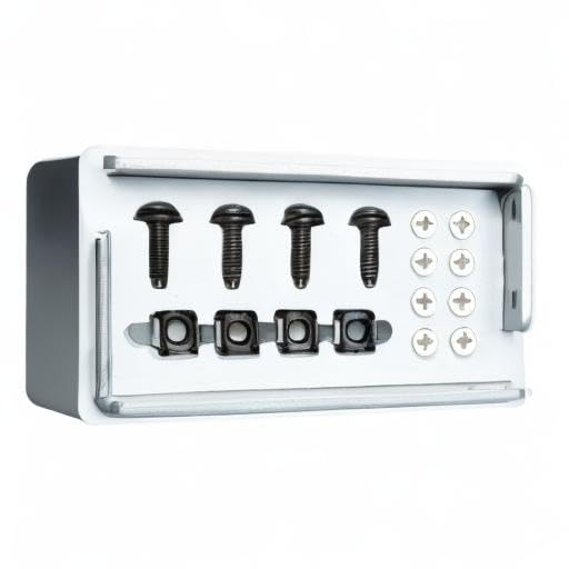 GeoLynx Silver Rack Mount Adapter Bracket Ear Kit for Ubiquiti US-8-150W UniFi Switch 8 Port | Edge Switch 8 Port with M6 Cage Nuts Screws & Hardware