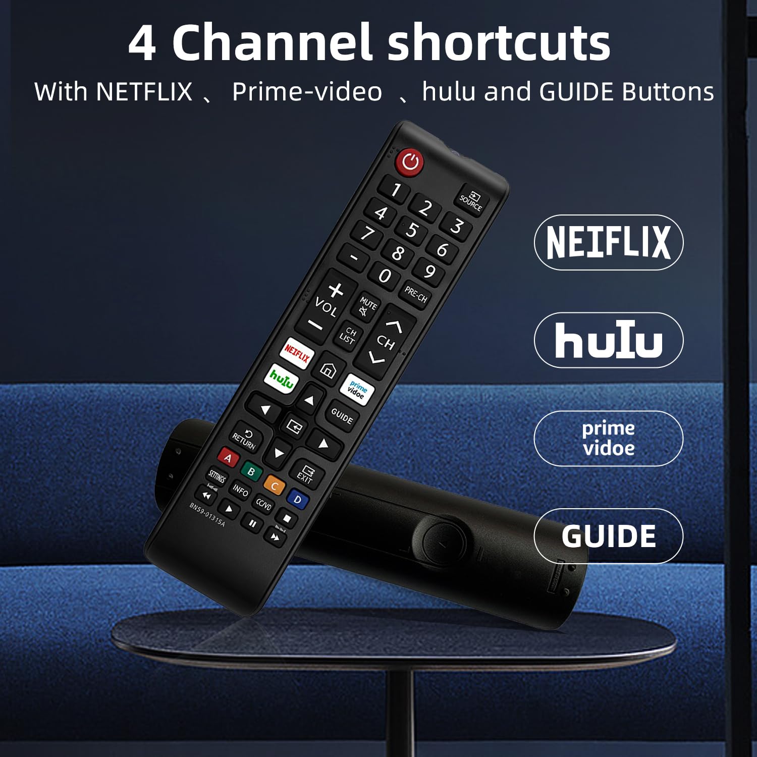2 Pack New Universal Remote for Samsung TV, Remote Control for Samsung Smart TV, LED, LCD, HDTV, 3D TV,Remote Control for All Samsung TV