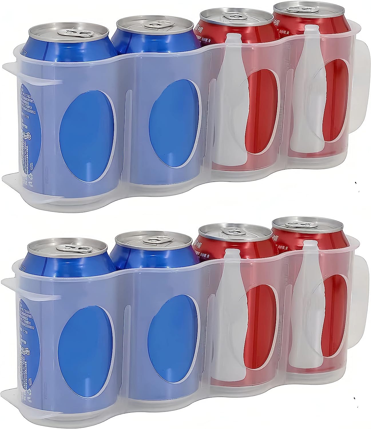 2 Pack Soda Can Dispenser for Refrigerator，Soda Can Organizer ，Can Organizer for Refrigerator