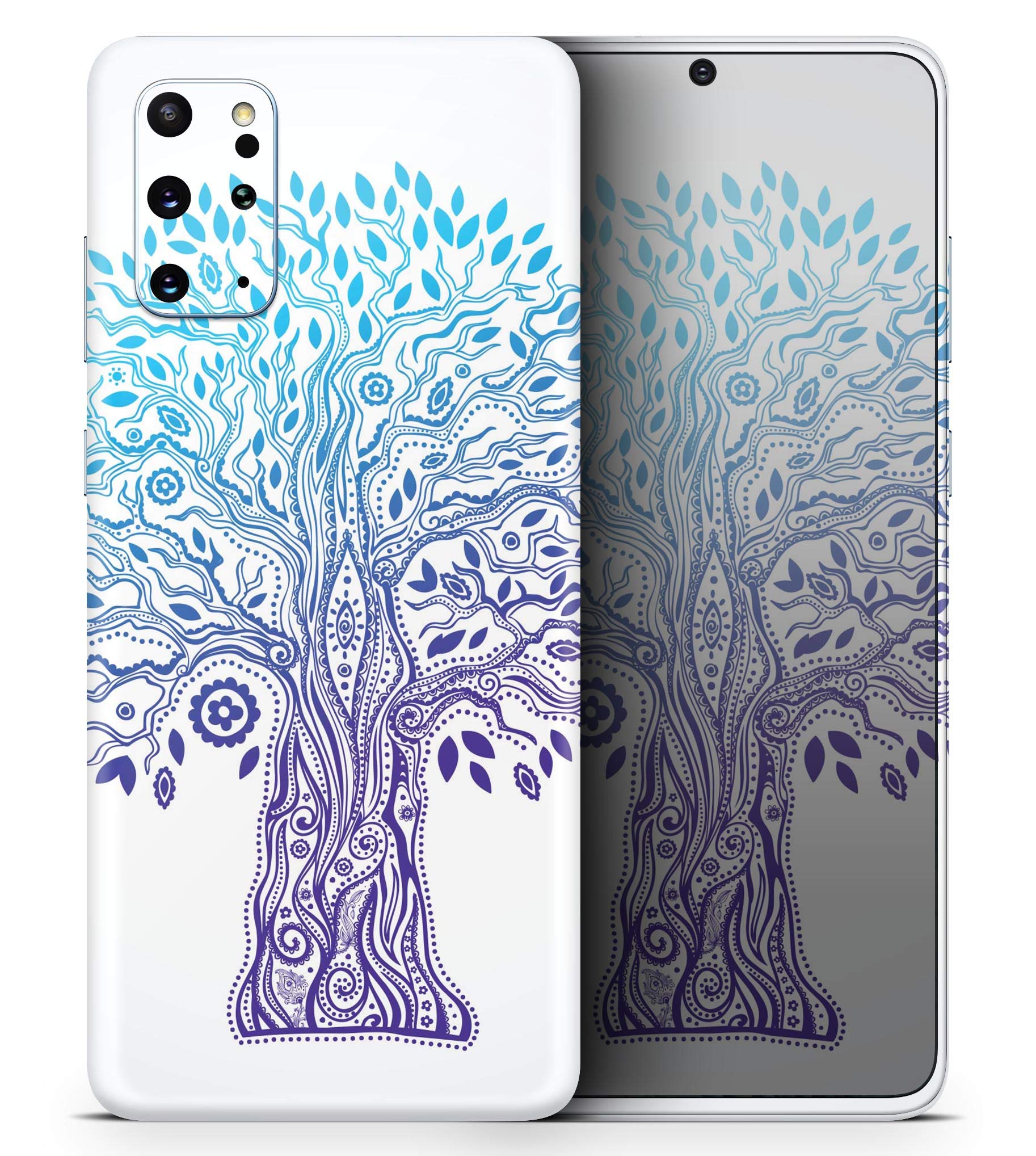 DesignSkinz Gradiated Tree of Life Protective Vinyl Decal Wrap Skin Cover Compatible with The Samsung Galaxy S20 (Screen Trim & Back Glass Skin)
