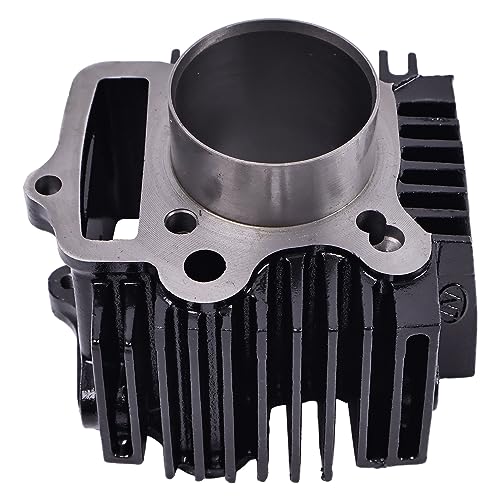 AIVWUMOT 52.4mm Cylinder Head with Sleeve Plug Spark Plug Upper and Lower Gasket Compatible with 4 Stroke Horizontal 90cc 110cc 125cc Engine ATV Quad Dirt Bike Pit Bike Tao Tao Go Kart Scooter