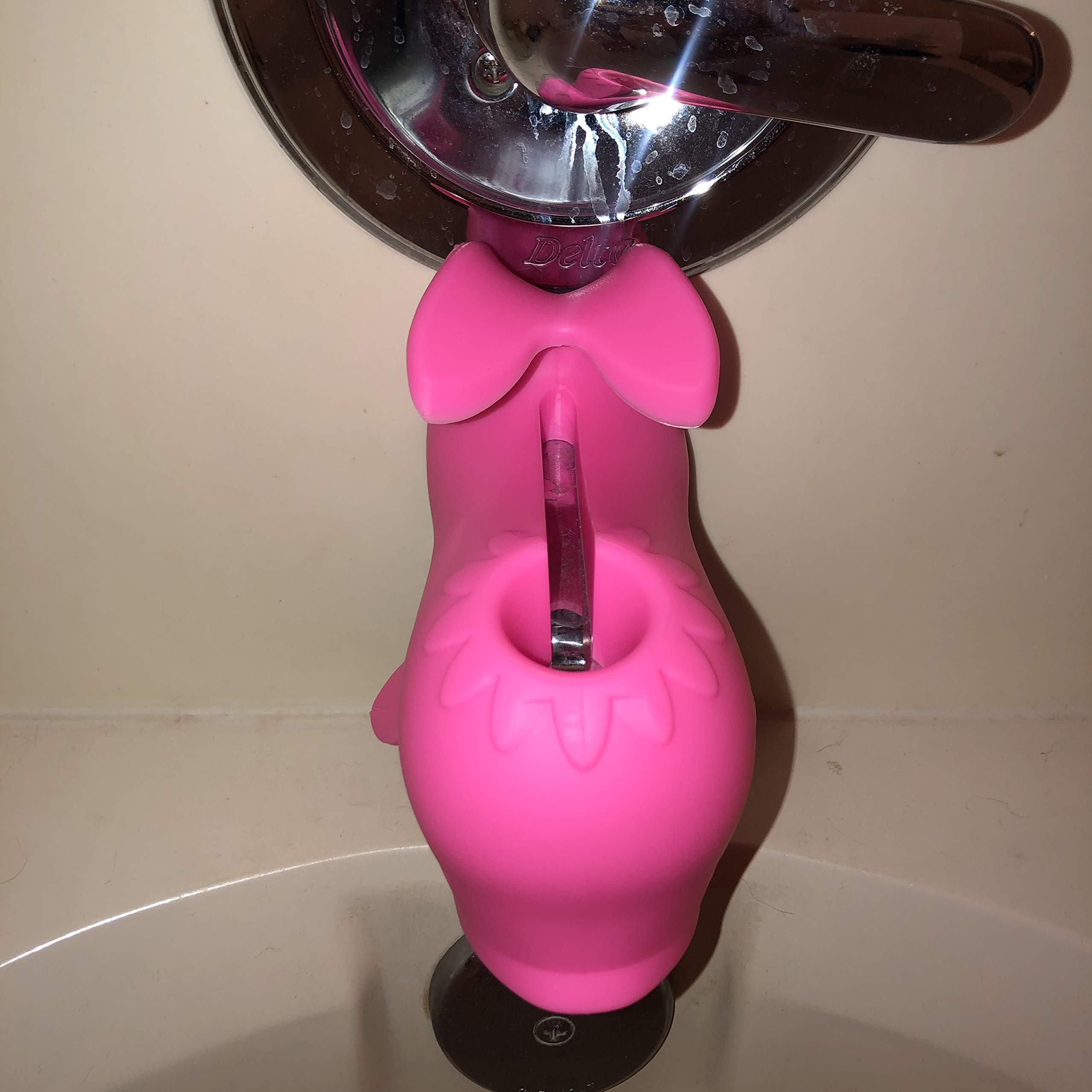 Bath Spout Cover for Bathtub - Faucet Baby Covers Protects Baby During Bathing Time While Being Fun. Cute Soft Whale Making Enjoyable Safe Baths Your Child Will Love. (1 Pack, Pink)