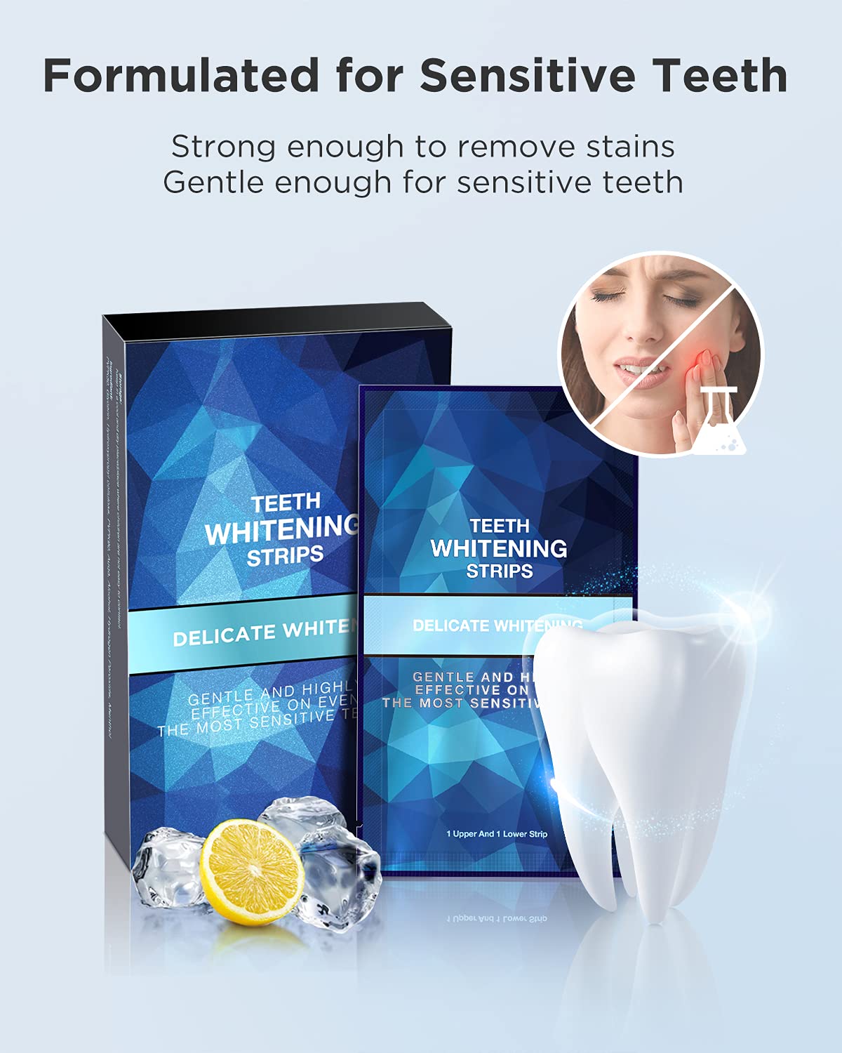 Gloridea Teeth Whitening Strips, Pack of 28 Strips (14 Treatments), Mint flavor Package may vary