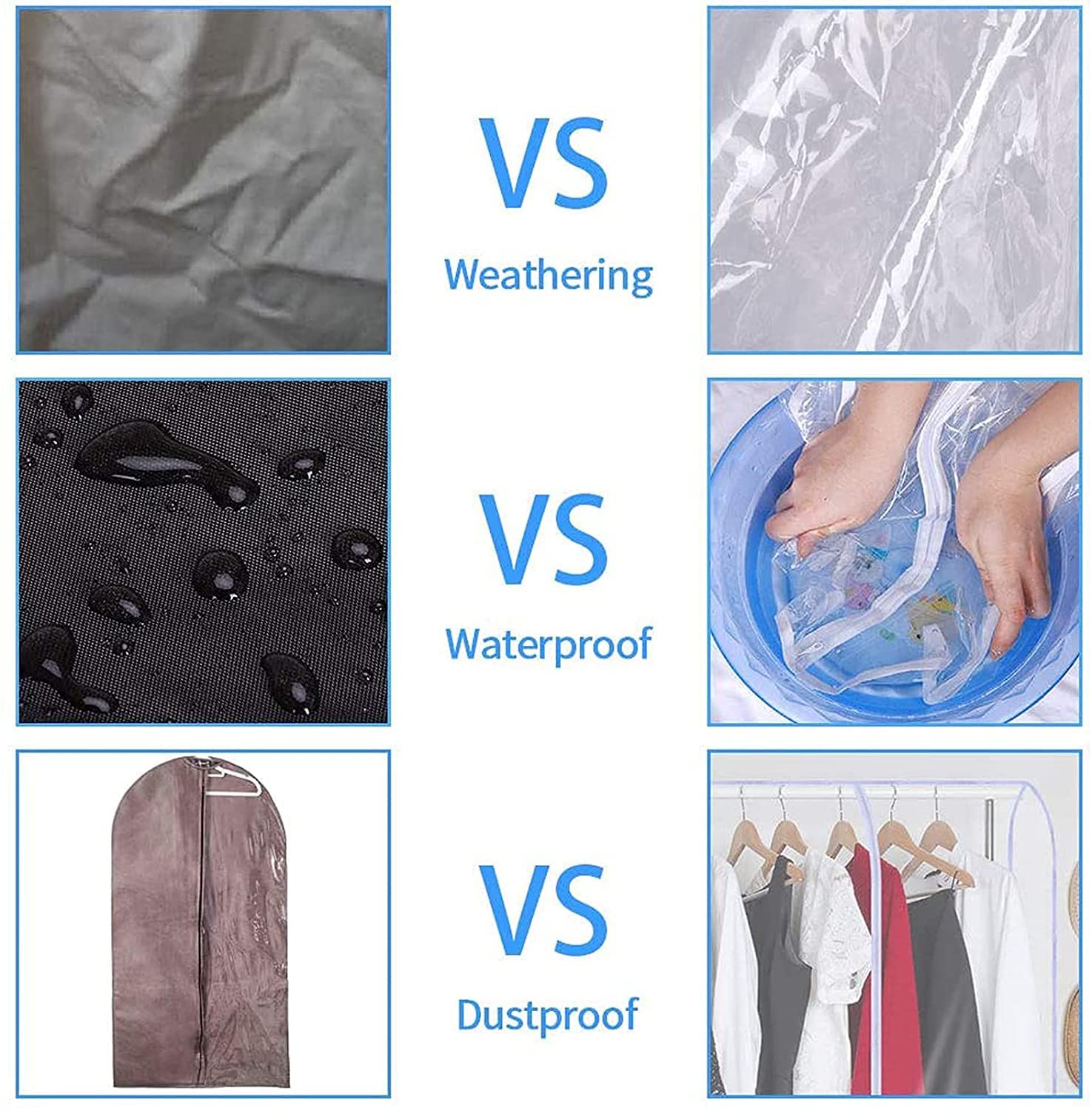 71" L Clear Garment Rack Cover, Clothing Rack Covers, Adult Kids Clothes Protector with 2 Durable Zipper,Waterproof Wardrobe Cover, Dustproof Hanging Clothes Rack Cover, Foldable(L:71x20x52 inch)