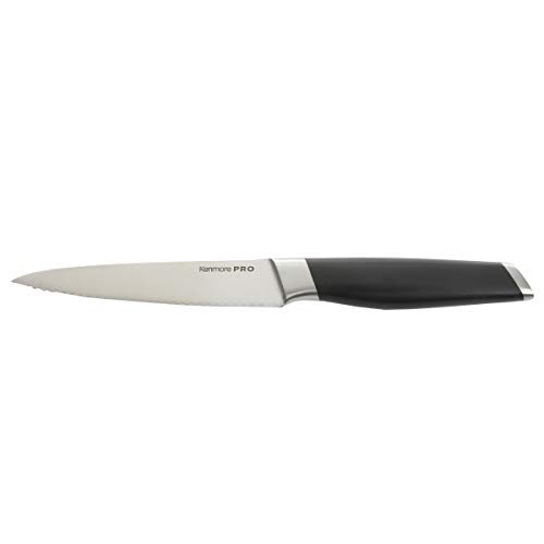 Kenmore Pro Truman Stainless Steel Knife Block Set, 6-Piece, Black