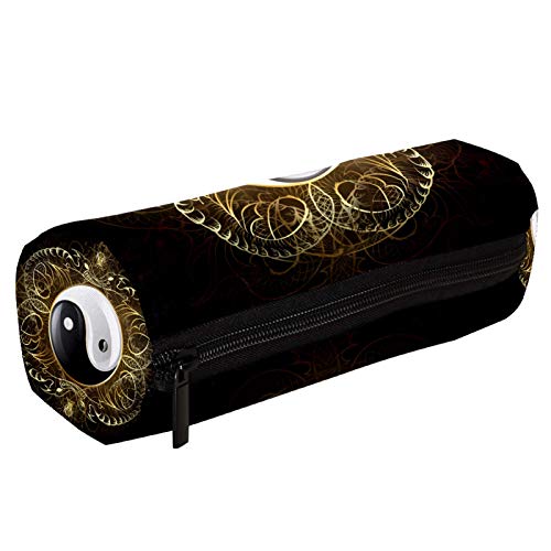 Symbol Yin Yang Pattern Pencil Bag Pen Case Stationary Case Pencil Pouch Desk Organizer Makeup Cosmetic Bag for School Office