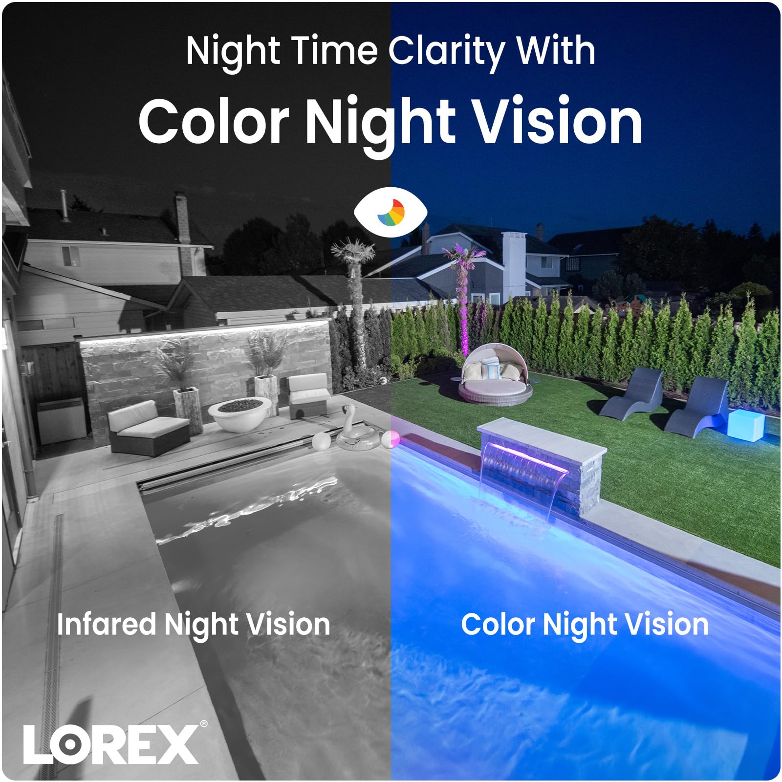 Lorex Fusion 4K Security Camera System w/ 3TB NVR - 8 Channel PoE Wired Home Security System w/ 4 Metal Cameras - Smart Motion Detection, Warning Alarm, 2-Way Audio, Color Night Vision, Weatherproof