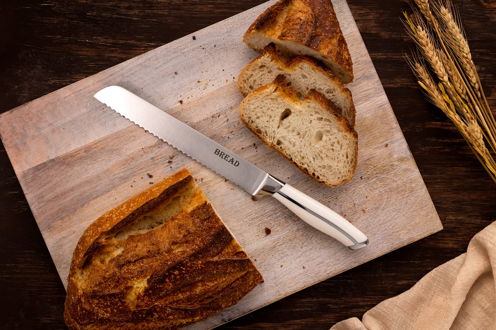 Blue Moon Stainless Steel 5-Piece Knife Set & Block