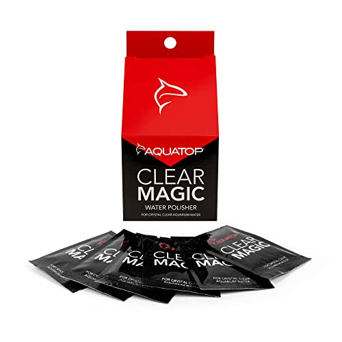 Aquatop Clear Magic Water Polisher, 6 Pack – For Saltwater & Freshwater Tanks, Aquarium Cleaner, Water Clarifier for Fish Tank, Keeps Water Crystal-Clear, Fish Tank Cleaning Tools