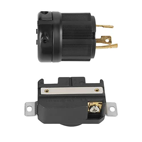 30 Amp, 250 Volt, 3 Pin NEMA L6-30P Male Plug & L6-30R Female Receptacle Twist Lock Plug, Electrical Locking Plug Socket