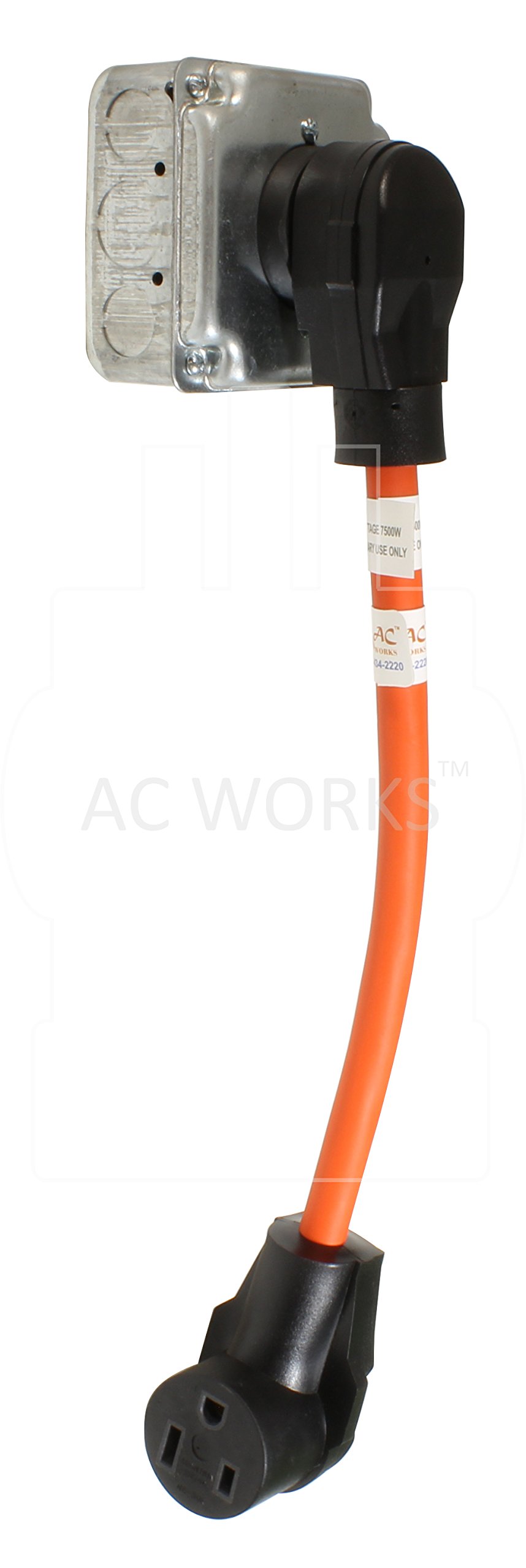 AC WORKS 6-50 Welder Adapter (14-50 50A 4-Prong Straight Blade to 6-50)
