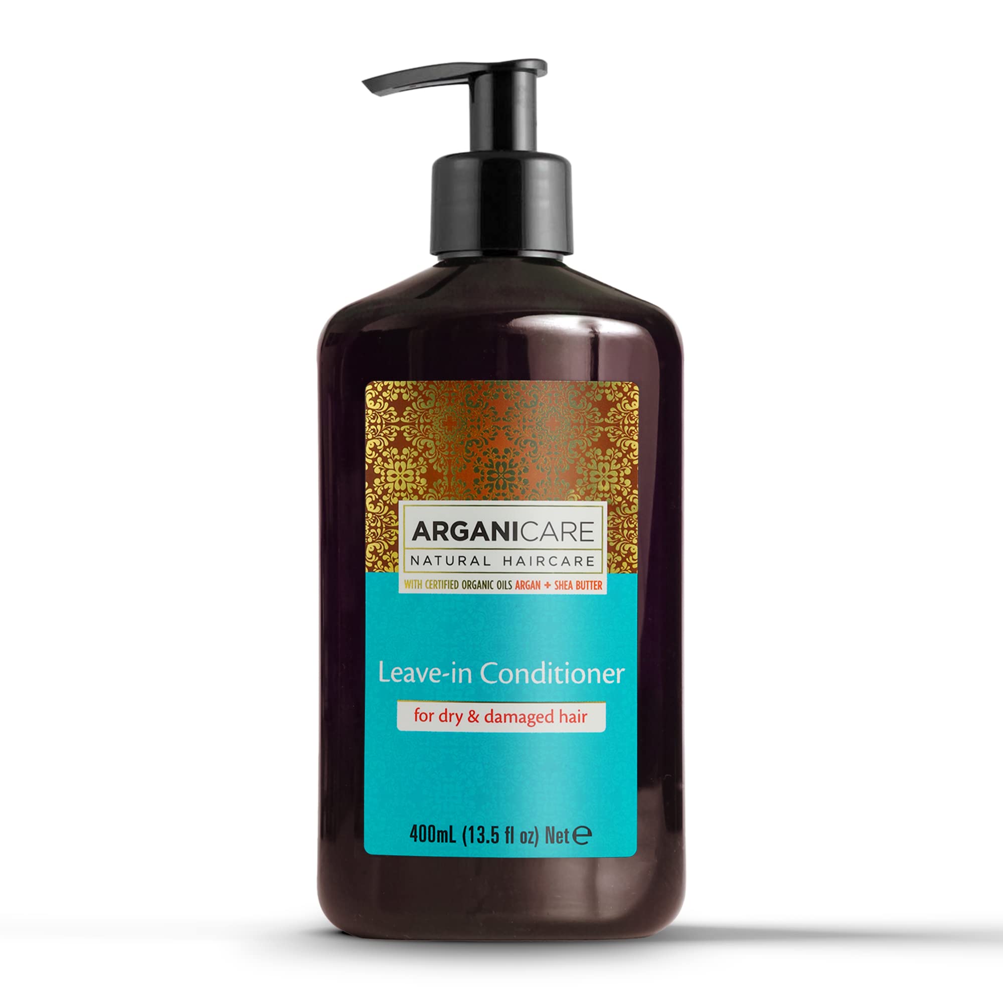 Arganicare Leave in Conditioner for Dry Damaged Hair (13.5 Oz) | Enriched with Organic Moroccan Argan Oil and Shea Butter | Enhance Curl and Extra shine | Moisturizing Leave in hair conditioner
