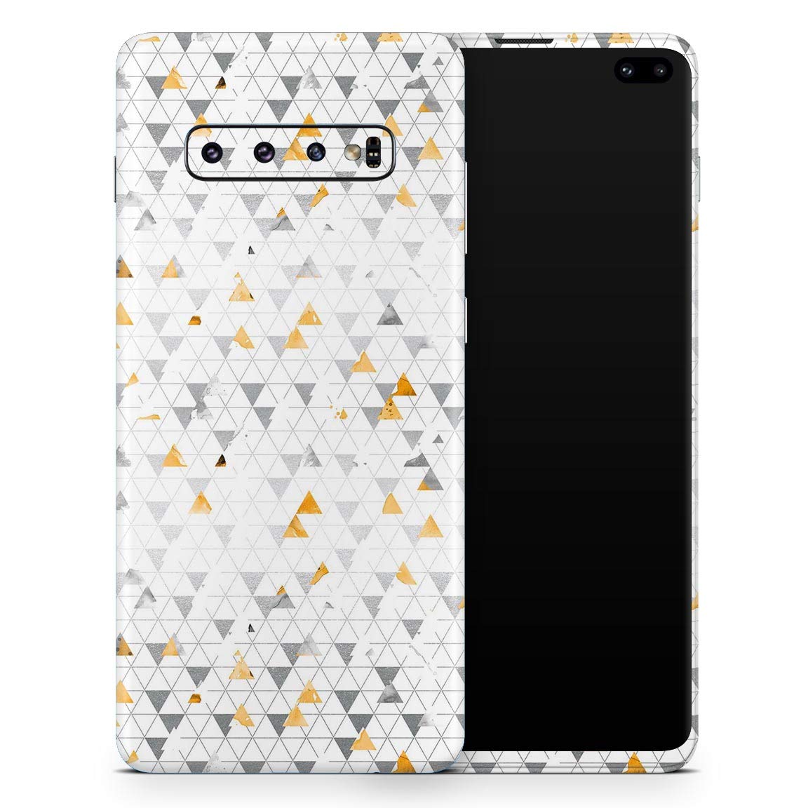 DesignSkinz Karamfila Yellow & Gray Floral V3 Protective Vinyl Decal Wrap Skin Cover Compatible with The Samsung Galaxy S20 (Screen Trim & Back Glass Skin)