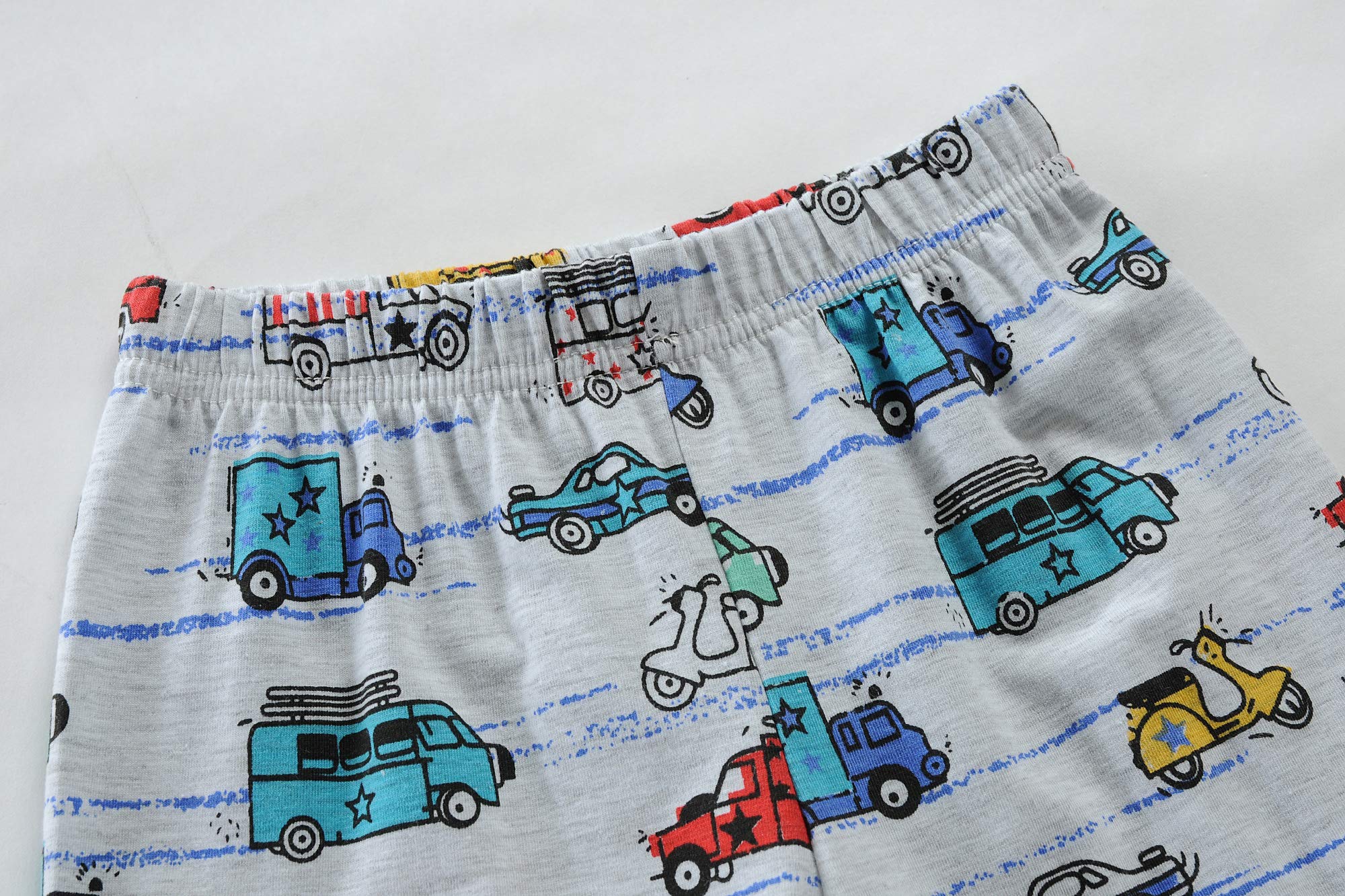 Little Boys Car Pajamas Toddler Boy Short Sleeve Cartoon Sport Short Sets 2 Years