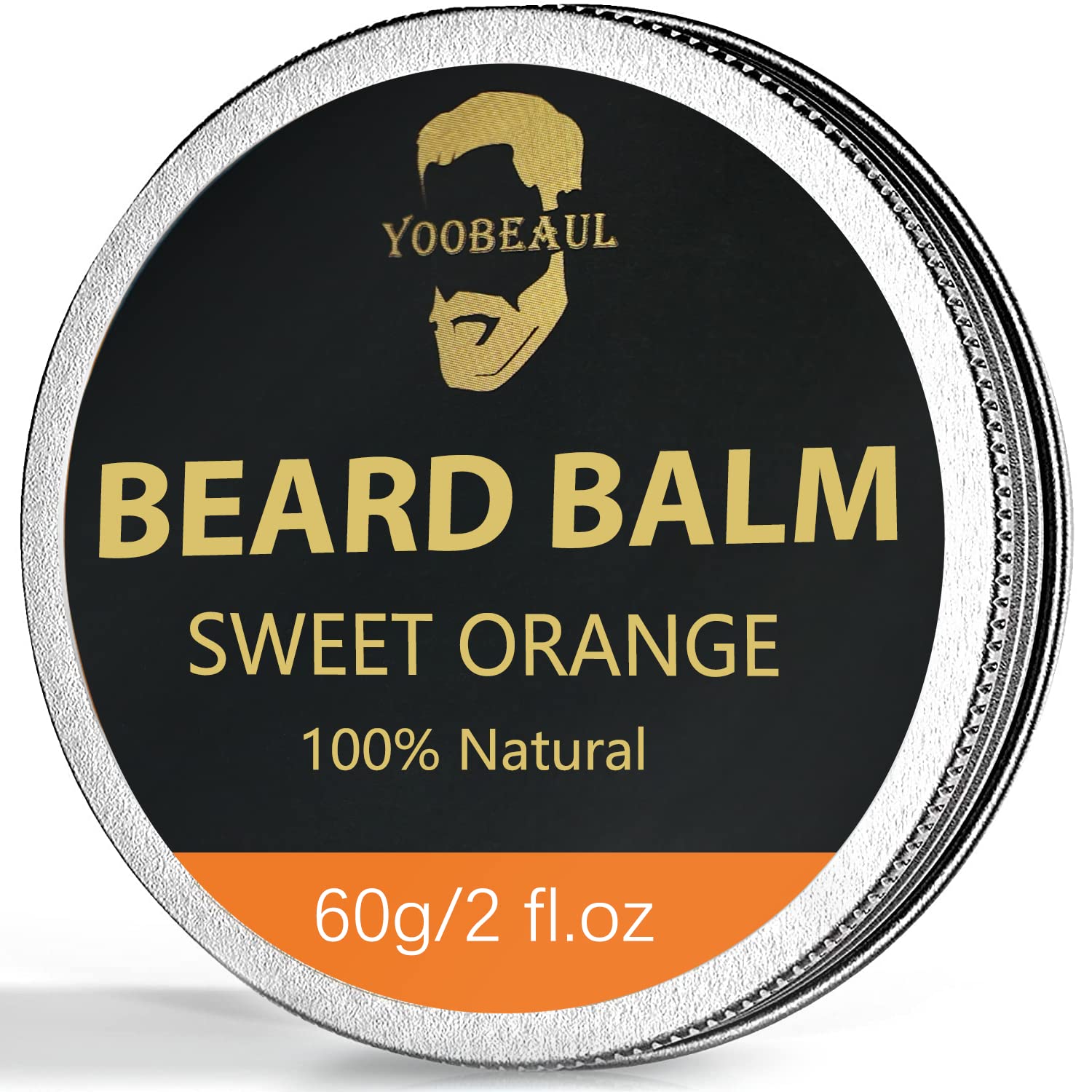 Beard Balm Conditioner for Men, Hydrates, Smooths, Adds Shine & Tames Flyaway Hair, Natural Organic Beard Conditioner with Shea Butter, Argan, Jojoba, and Orange Oils, Mild Citrus Smell - 2 Oz