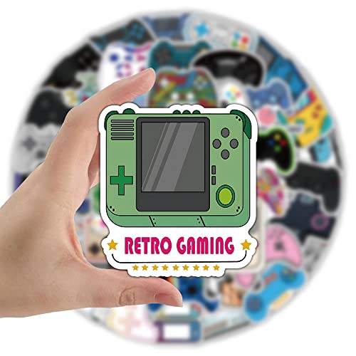 50 Pcs Retro Gamepad Stickers Game Controller Decals for Water Bottle Hydro Flask Laptop Luggage Car Bike Bicycle Vinyl Waterproof Gaming StickersĀ Pack