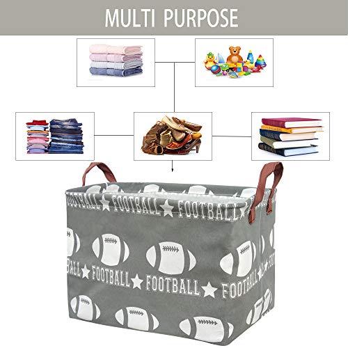BOOHIT Rectangular Storage Basket, Nursery Hamper, Canvas Fabric, Waterproof PE Coating, Lightweight and Durable, 15.35 in L x 9.8 in W x 8.67 in H