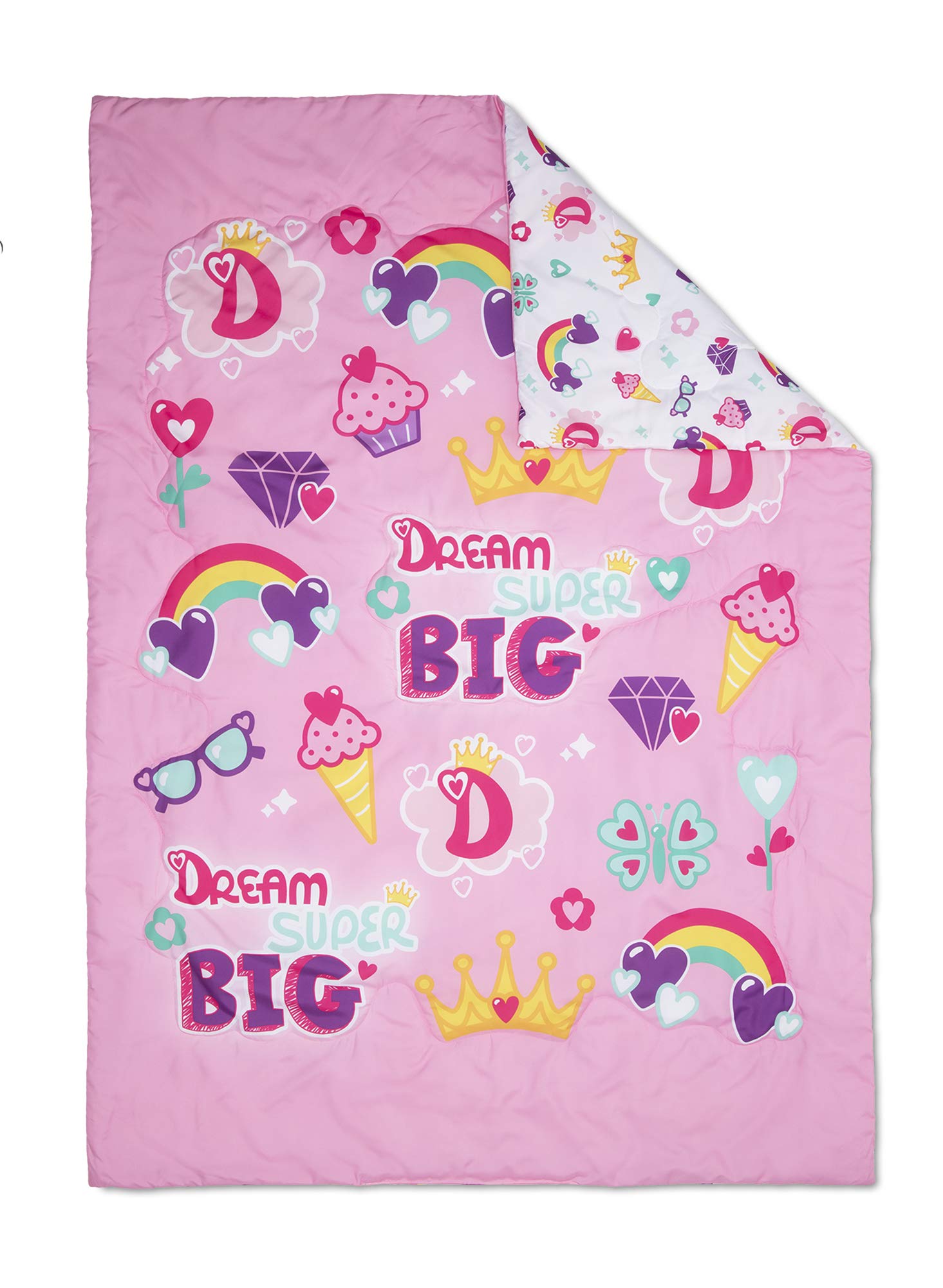 Love Diana "Dream Super Big" 4Piece Toddler Bedding Set, Pink