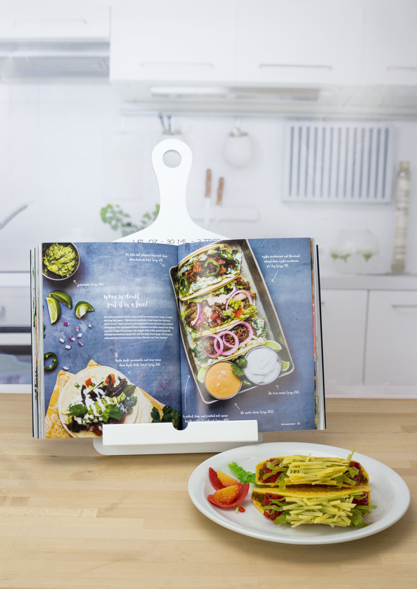 Boston Warehouse Tablet Holder and Cookbook Stand Cooking Measurements, 17x8.9
