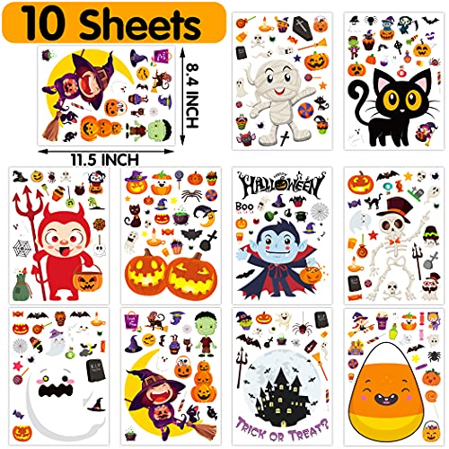 Halloween Window Clings, Cute Halloween Window Stickers, Kids Halloween Window Decals Decorations for Home Office Indoor Ourdoor Decor