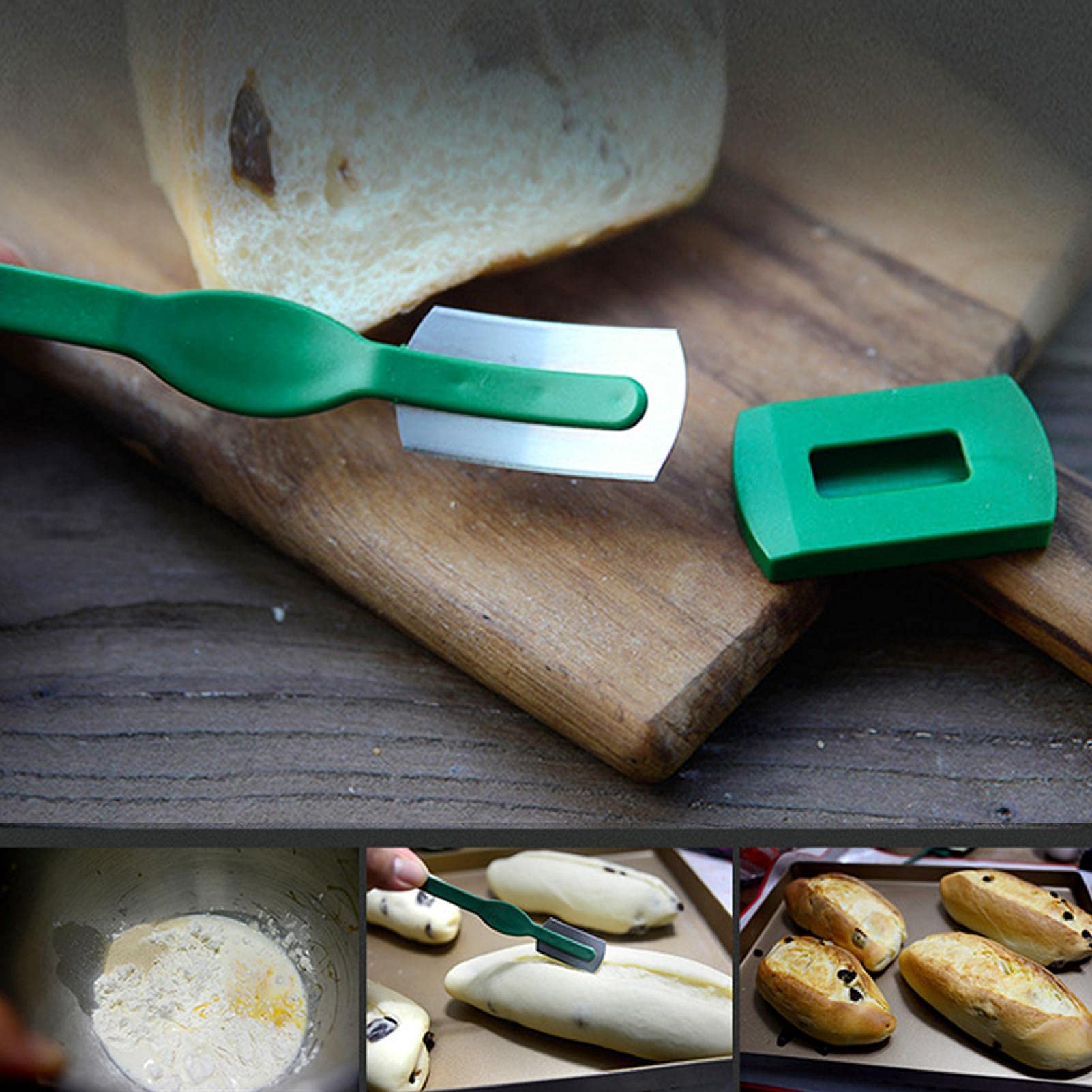 Haofy Bread Lame, Stainless Steel Dough Slashing Tool, Bakers Scoring Knife, for Household, Bakery, Restaurant, Cafe use
