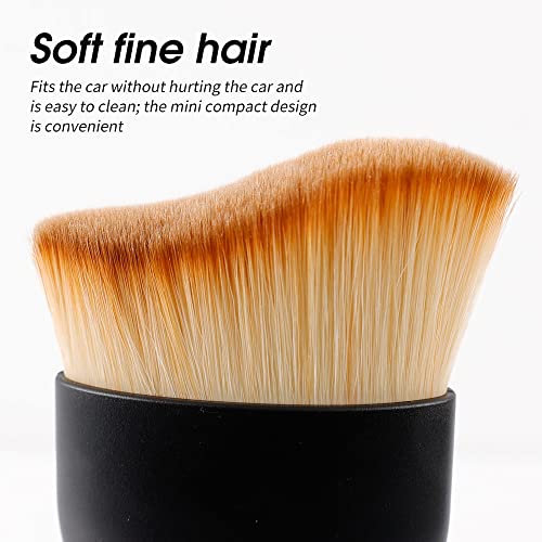 4 PCS Car Interior Cleaning Tool, Soft Bristles Car Detailing Brush, Auto Interior Cleaning Brush Dust Collectors, Curved Design Dust Removal Clean Brush for Dashboard, Air Conditioner Vents (4 PCS)