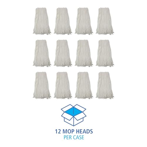 Boardwalk BWK2032RCT No. 32 Rayon Cut-End Wet Mop Head - White (12/Carton)