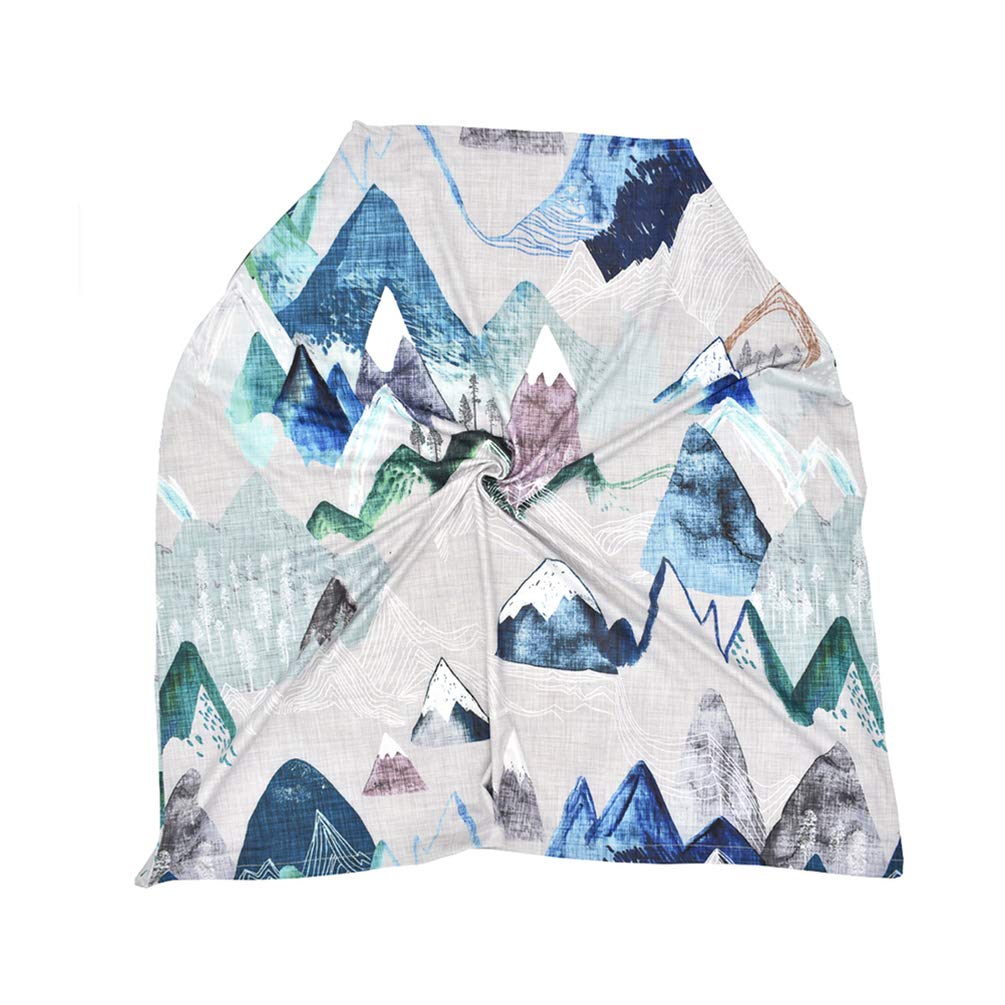 Canopy Cover Breathable Mountain Background Baby Stroller Carseat Cover Shopping Cart Scarf for Baby Breastfeeding
