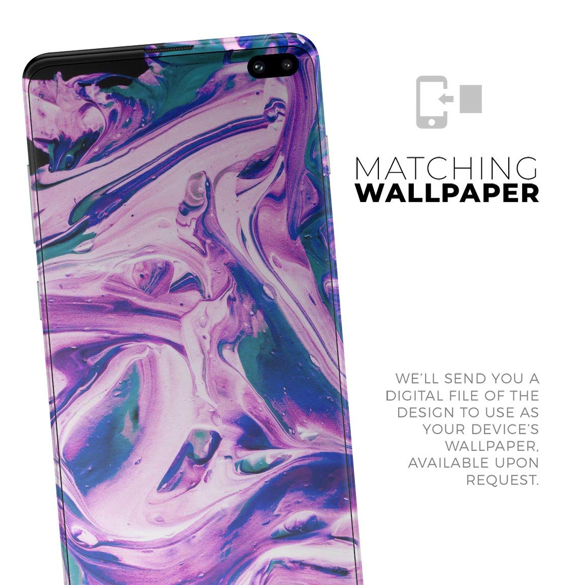 DesignSkinz Liquid Abstract Paint V37 Protective Vinyl Decal Wrap Skin Cover Compatible with The Samsung Galaxy S20 (Screen Trim & Back Glass Skin)