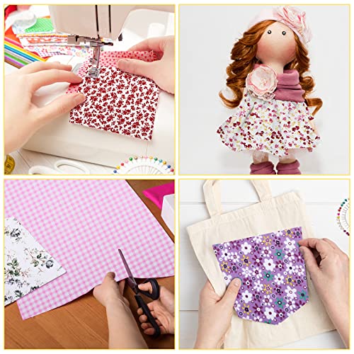 500 Pcs 4 x 4 Inches Cotton Fabric Square Pre Cut Quilt Squares Fabric Bundles Patchwork Fabrics Floral Printed Square Patchwork Fabric Quilting Fabric for DIY Craft Sewing Clothing Accessory