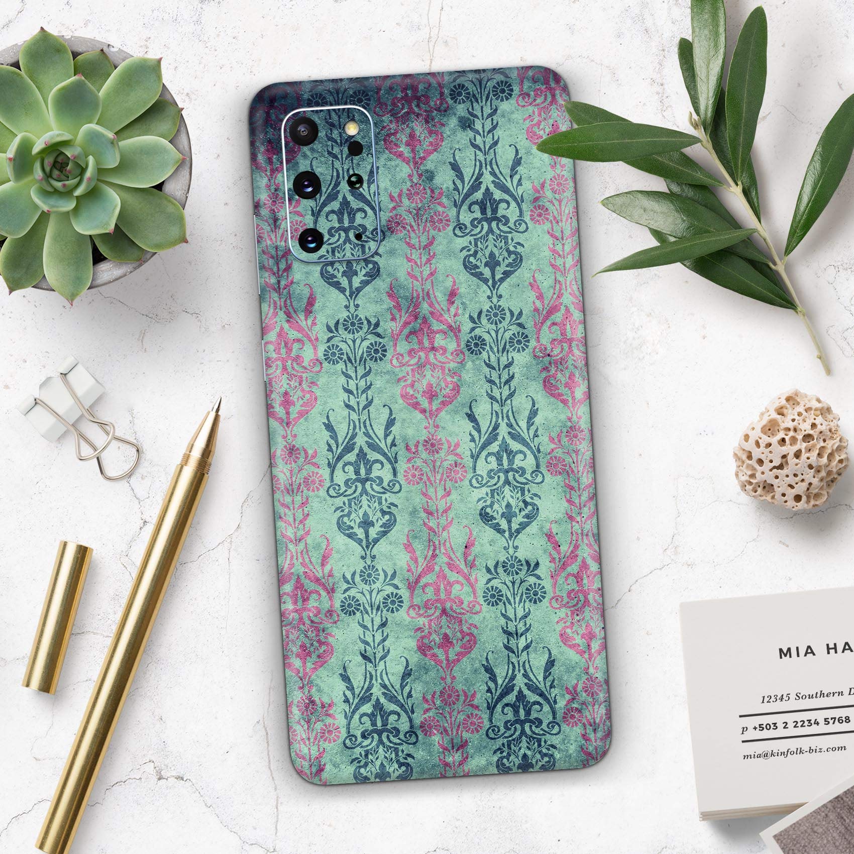 DesignSkinz Multicolor Grunge Tribal Pattern Protective Vinyl Decal Wrap Skin Cover Compatible with The Samsung Galaxy S20 (Screen Trim & Back Glass Skin)