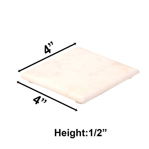 Drink Coasters, Handcrafted 4β Inch Square Marble Coasters β Set of 4