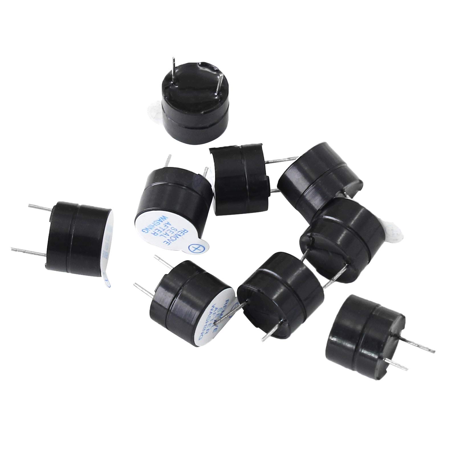 Mecion 18Pcs 5V 85dB Active Buzzer Electronic Alarm Continuous Beep Mini Active Piezo Buzzers
