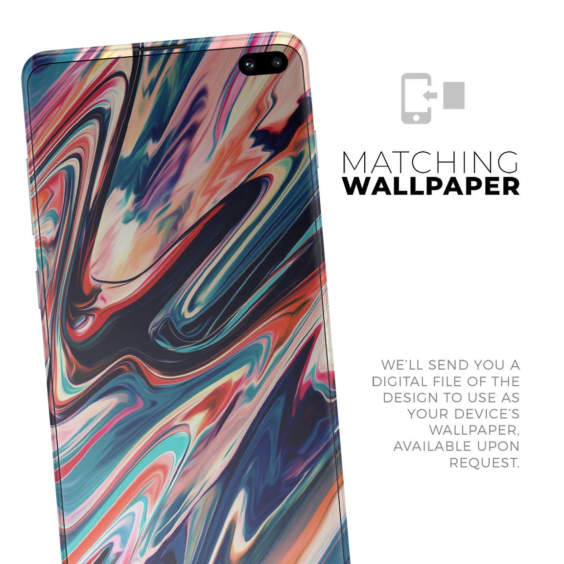 DesignSkinz Liquid Abstract Paint Remix V8 Protective Vinyl Decal Wrap Skin Cover Compatible with The Samsung Galaxy S20 (Screen Trim & Back Glass Skin)