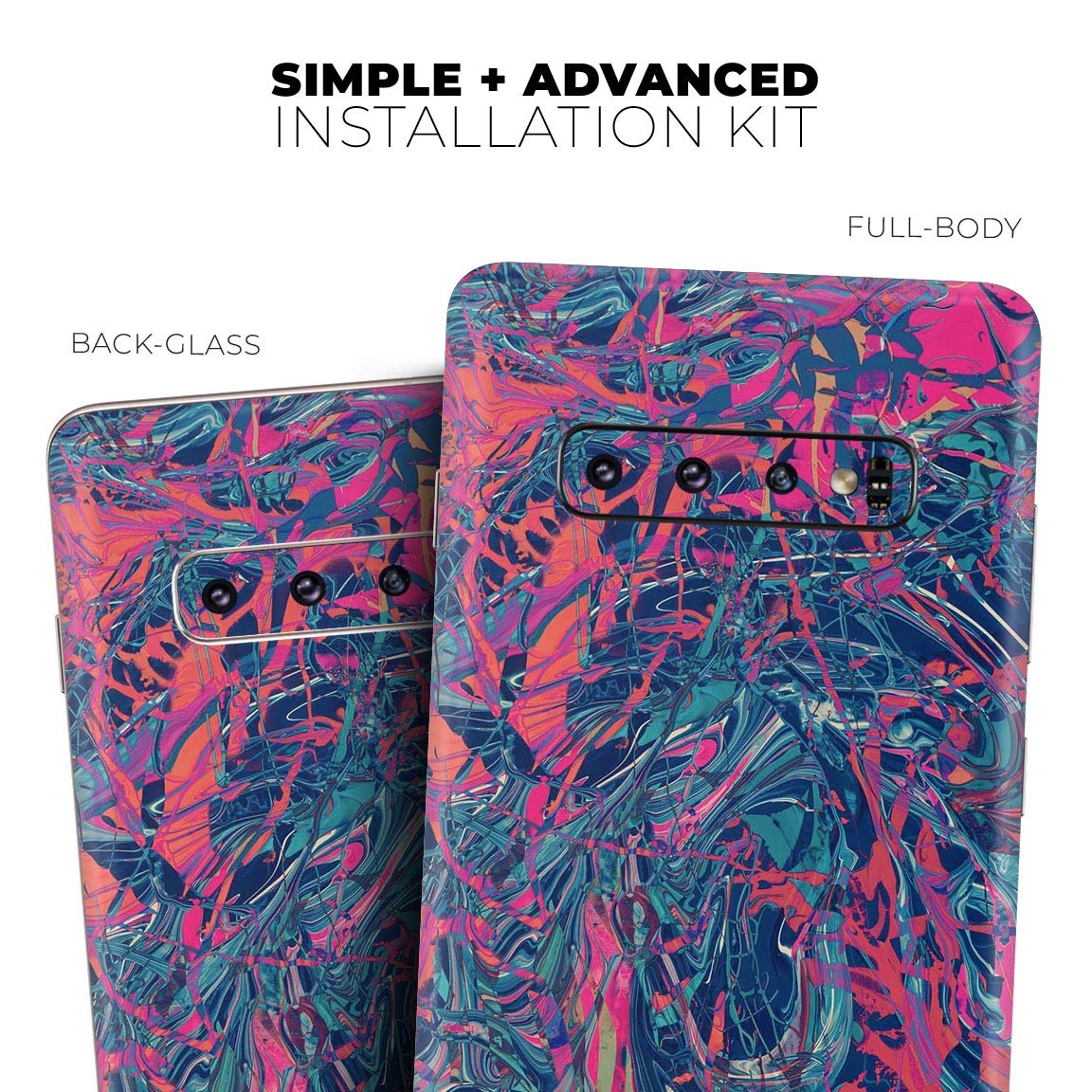 DesignSkinz Liquid Abstract Paint Remix V25 Protective Vinyl Decal Wrap Skin Cover Compatible with The Samsung Galaxy S20 (Screen Trim & Back Glass Skin)