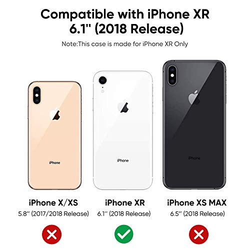 Dutyway for iPhone XR Marble Case, Cute Gold Glitter Phone Cases for iPhone 10xr, Heavy Duty Rugged Bumper Shockproof Protective Soft Rubber Hard PC Cover for Women Men (Black)